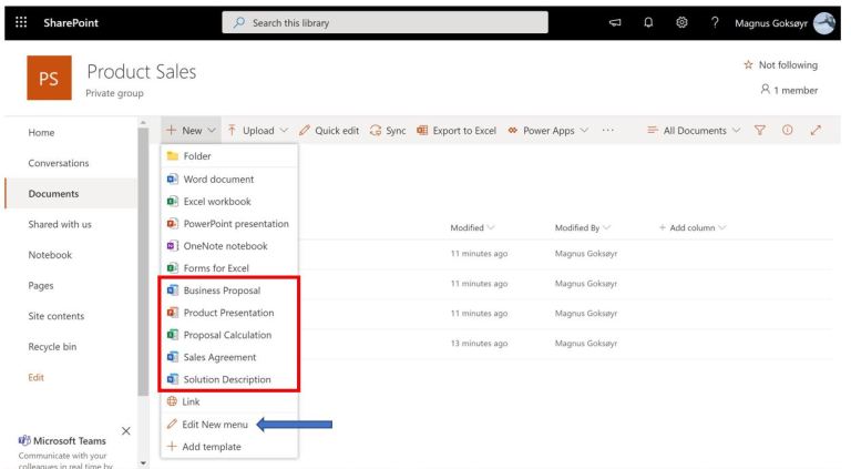 Easy use of Office Document templates in Microsoft Teams – Providing Tips